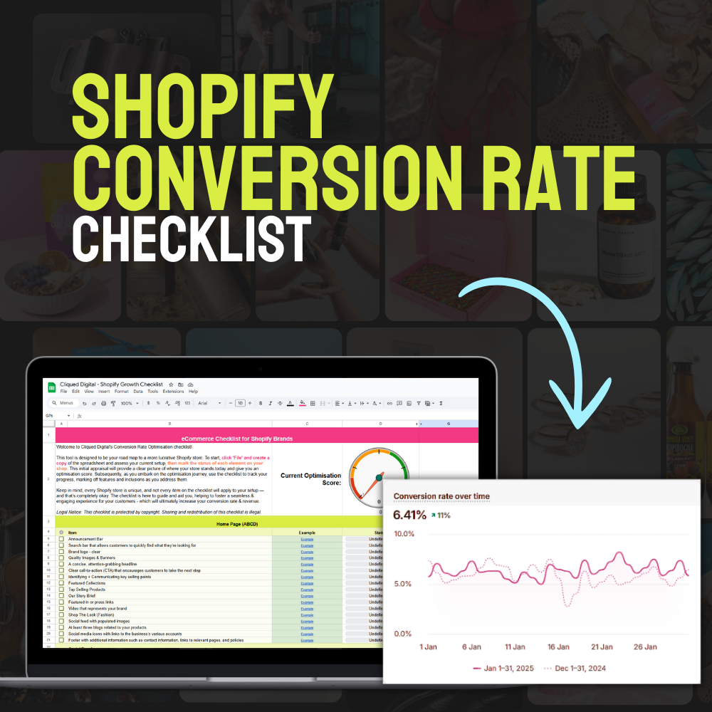 Shopify Conversion Rate Checklist